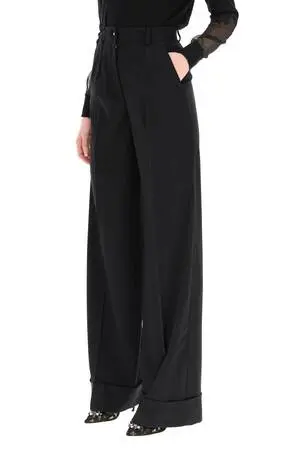 Dolce & Gabbana Wide-leg Cuffed Trousers