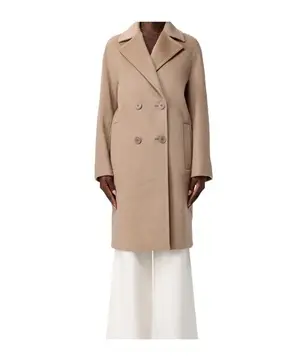 Max Mara Dravenna Belted Notch-lapels Coat - Camel