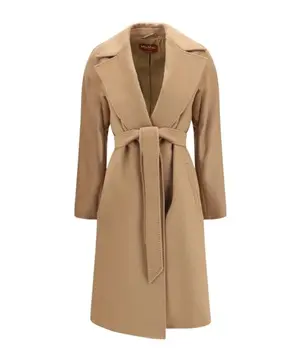 Max Mara Dravenna Belted Coat - Camel