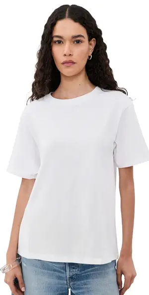 Good American The Oversized Tee - White001