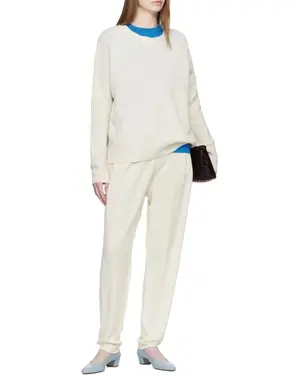 LISA YANG Mila Crewneck Knitwear - Cream White