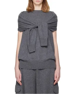 LISA YANG Othelia Cut-out Knitwear - Graphite