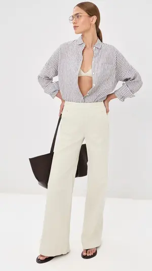 NILI LOTAN Reed Pants - Stone