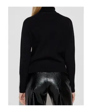 Victoria Beckham Long Sleeve Ribbed Polo Neck Jumper