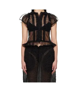 Simone Rocha Ruffled Buttoned Blouse