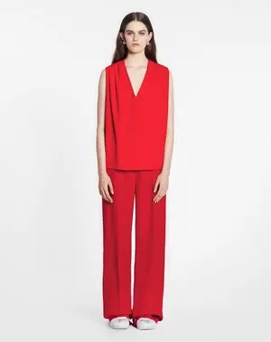 LANVIN V-neck Sleeveless Top