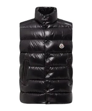 Moncler Tibb High-neck Zip-up Padded Gilet - Black