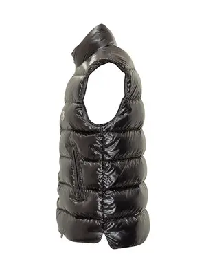 Moncler Tibb High-neck Zip-up Padded Gilet - Black