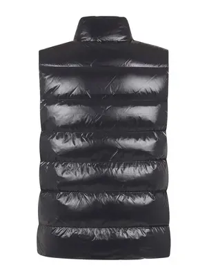 Moncler Tibb High-neck Zip-up Padded Gilet - Black