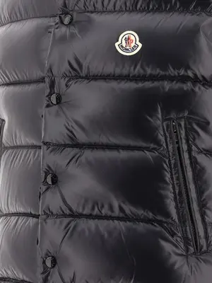 Moncler Tibb High-neck Zip-up Padded Gilet - Black