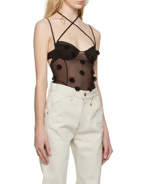 Jacquemus Sheer Fringe Bodysuit