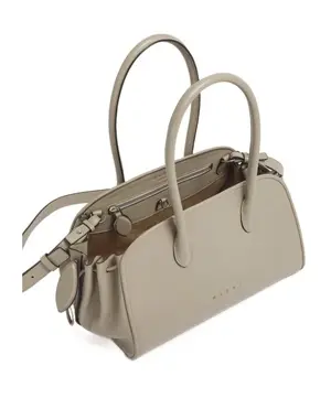 Marni Taupe Leather Top-handle Bag