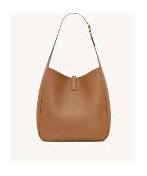 Saint Laurent Le 5 À 7 Logo Plaque Large Shoulder Bag - Fox
