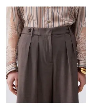 Liu Jo Mélange Fabric Pleated Shorts