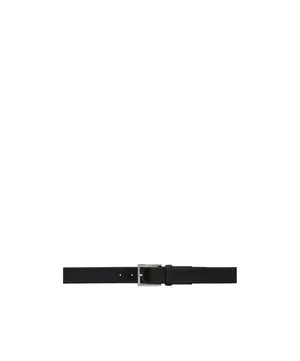 Hugo Boss Leather Belt With Engraved Logo Detail - Black