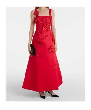 LEO Lin Rianne Floral Appliqué Maxi Dress