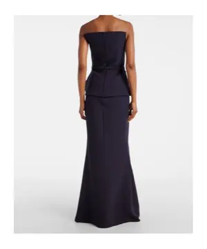 SAFIYAA LONDON Belted Crêpe Gown