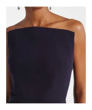 SAFIYAA LONDON Belted Crêpe Gown