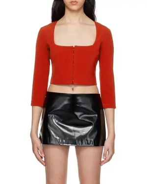 Acne Studios Square Neck Hook And Button Blouse
