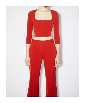 Acne Studios Square Neck Hook And Button Blouse