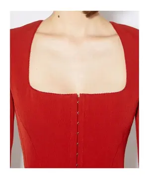 Acne Studios Square Neck Hook And Button Blouse