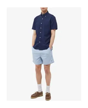 Polo Ralph Lauren Logo Embroidered Short-sleeved Shirt - Blue