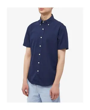 Polo Ralph Lauren Logo Embroidered Short-sleeved Shirt - Blue