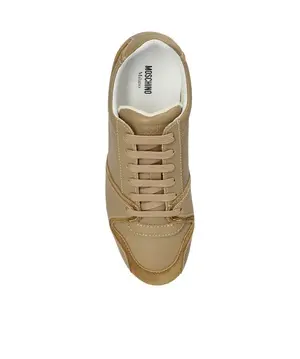 Moschino Round Toe Low Top Sneakers
