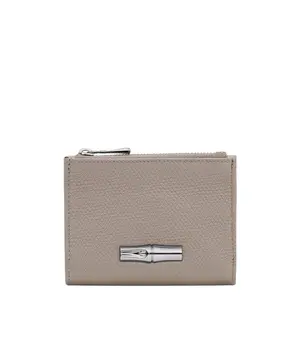 Longchamp Le Roseau Leather Wallet - Clay