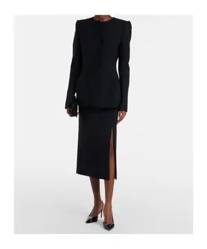MUGLER Cutout Pencil Skirt - Black