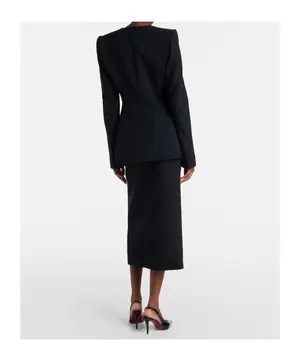 MUGLER Cutout Pencil Skirt - Black