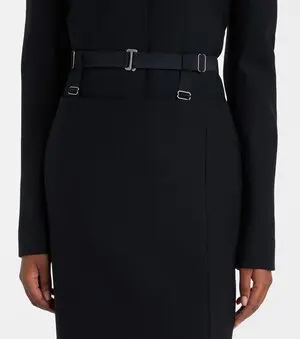 MUGLER Cutout Pencil Skirt - Black