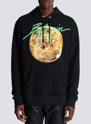 Balmain Universe Logo And Planet Hoodie