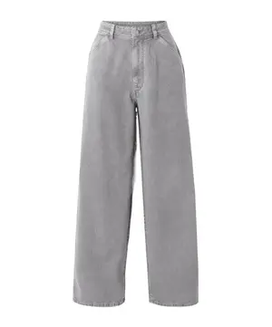 LEMAIRE Snow-wash Tapered Trousers - Light Gray