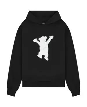 We11Done Logo Print Cotton Hoodie - Black