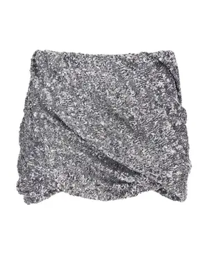 Attico All-over Sequinned Mini Skirt - Gray