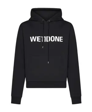 We11Done Logo-print Drawstring Hoodie - Black