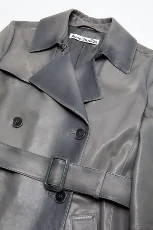 Acne Studios Double-breasted Leather Coat