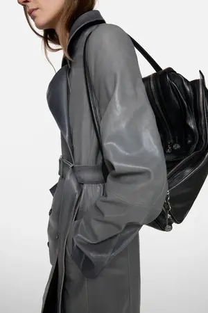 Acne Studios Double-breasted Leather Coat
