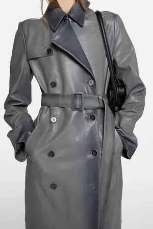 Acne Studios Double-breasted Leather Coat