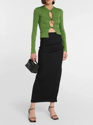 Christopher Esber Ribbed Skirt With Twisted Side Detail