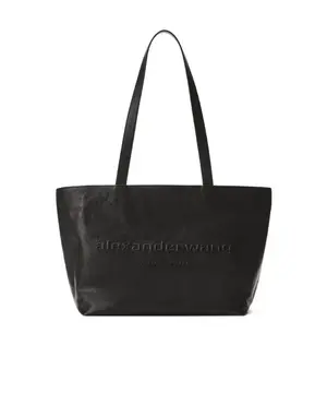 Alexander Wang Logo Embossed Medium Tote Bag - Black