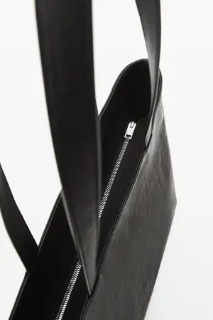 Alexander Wang Logo Embossed Medium Tote Bag - Black