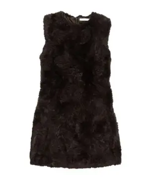 Acne Studios Sleeveless Faux-fur Mini Dress