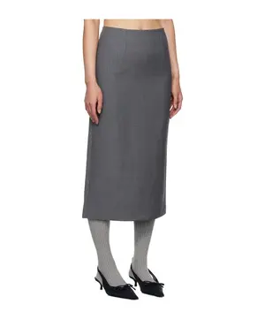 SHUSHU/TONG Mélange-effect Midi Skirt
