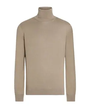 Zegna Turtleneck Sweater - Light Taupe Mixed Colors