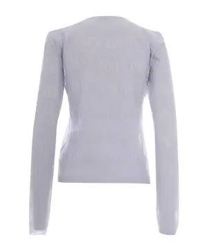 Patrizia Pepe Long Sleeve Sweater With Perforated Details