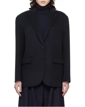 ANINE BING Quinn Single-breasted Blazer - Midnight Blue
