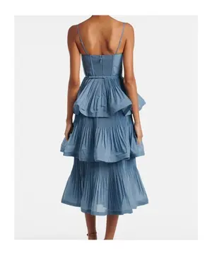 Zimmermann Tiered Bustier Midi Dress