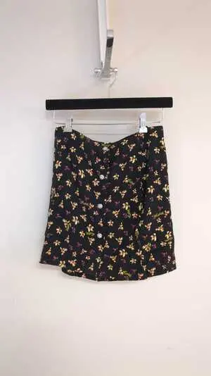 ROTATE BY BIRGER CHRISTENSEN Floral Print Mini Skirt With Crystal Embellishments